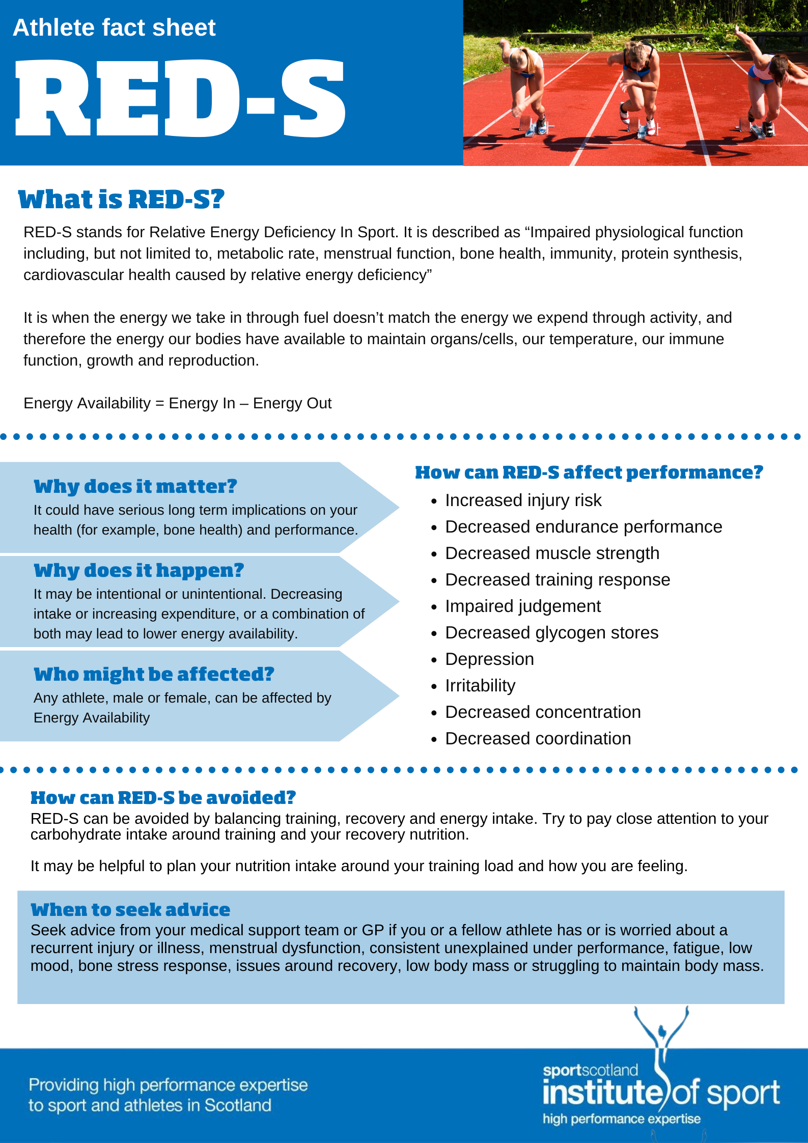 Fact sheet: RED-S - Cutting Edge